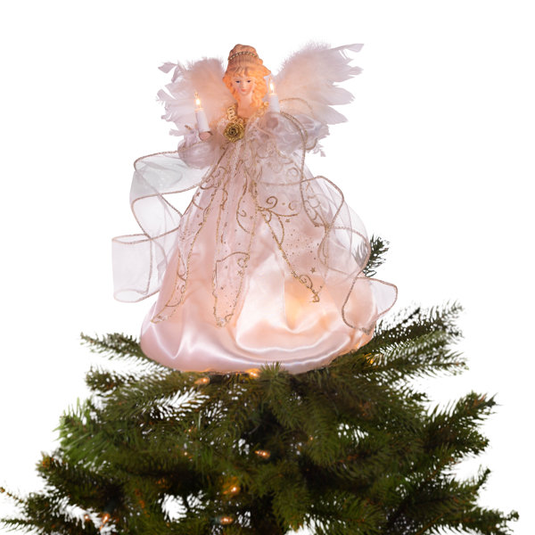 Kurt Adler Fabric Tree Topper - Lighted & Reviews | Wayfair