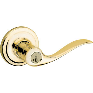 Polished Brass Door Levers You'll Love | Wayfair