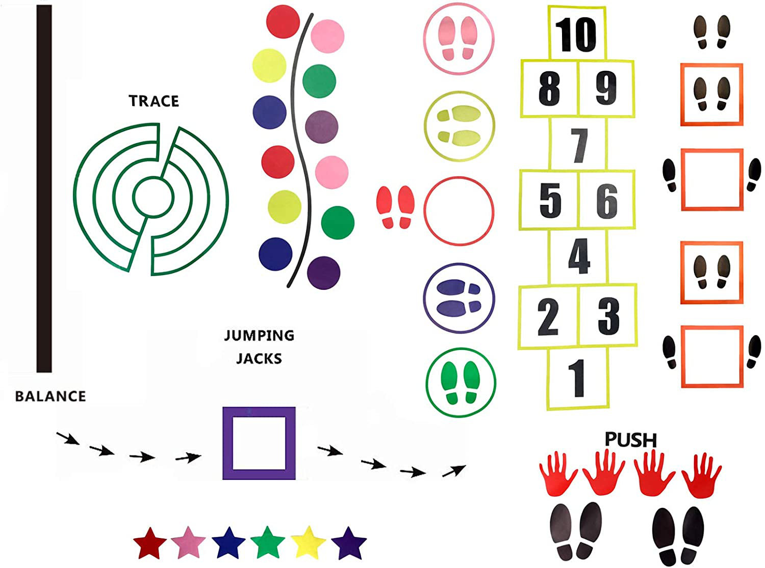 Midlee Sensory Hallway Get the Wiggles out Wall Decal | Wayfair