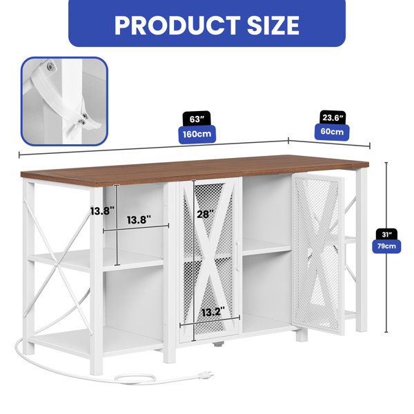 Breakwater Bay Heavy Duty LED Aquarium Stand with Power Outlets for 75 ...