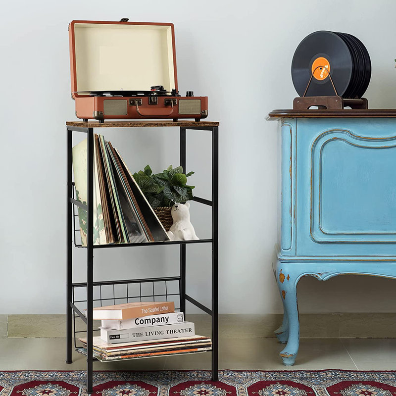 17 Stories 3-Tier Record Player Multimedia Media Shelves & Reviews ...