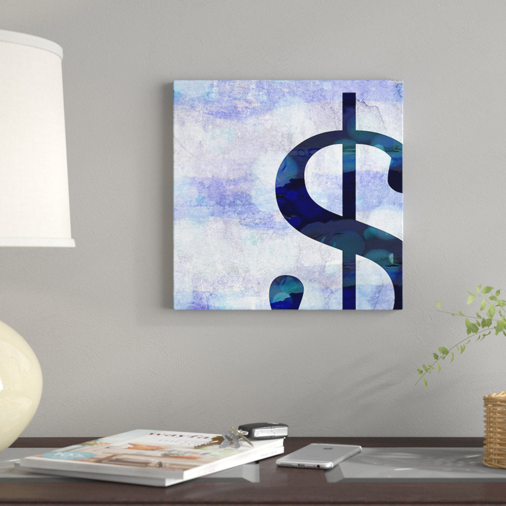 East Urban Home 'The Type Dollar Sign-Hazy' Graphic Art on Canvas ...
