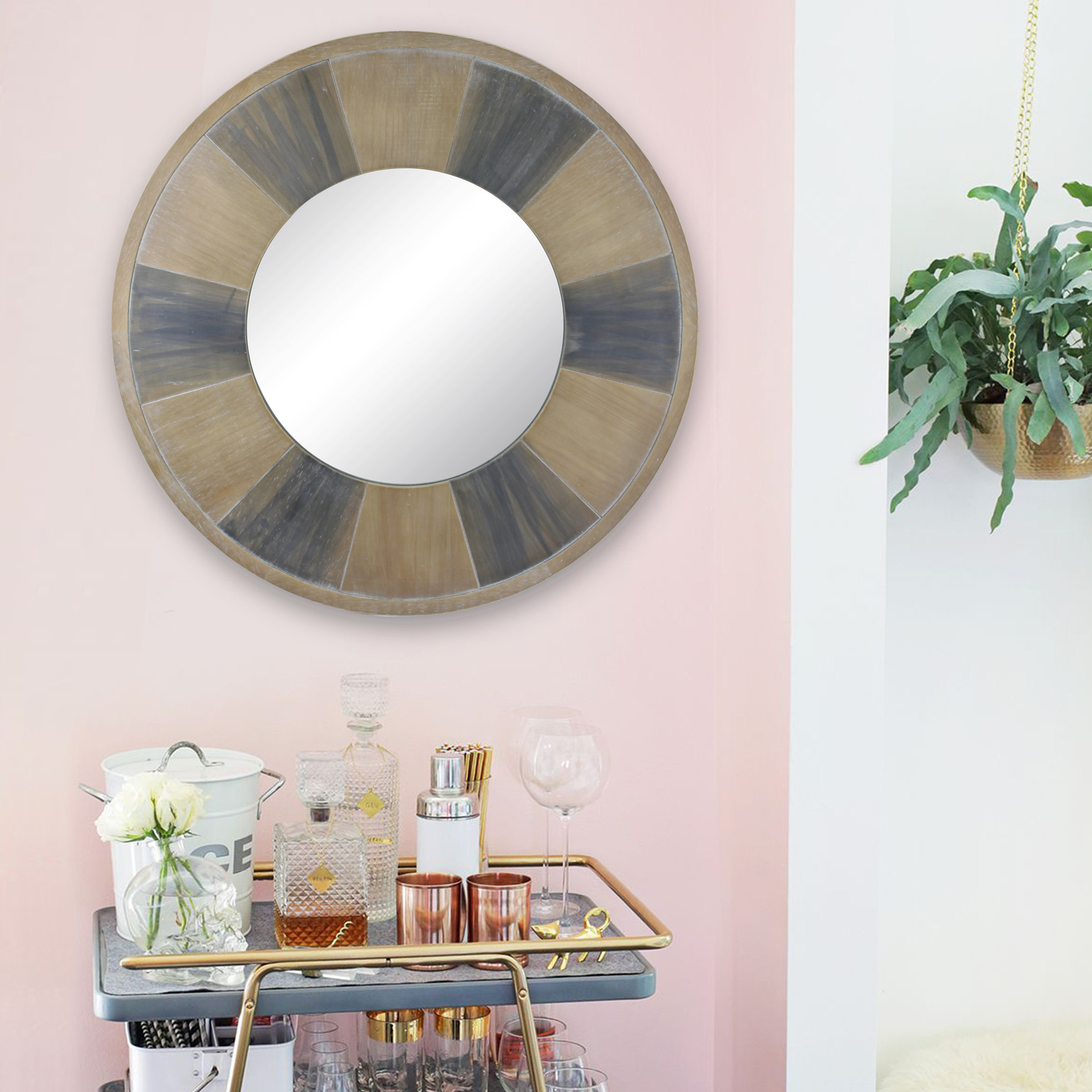 Millwood Pines Delron Distressed Accent Mirror | Wayfair