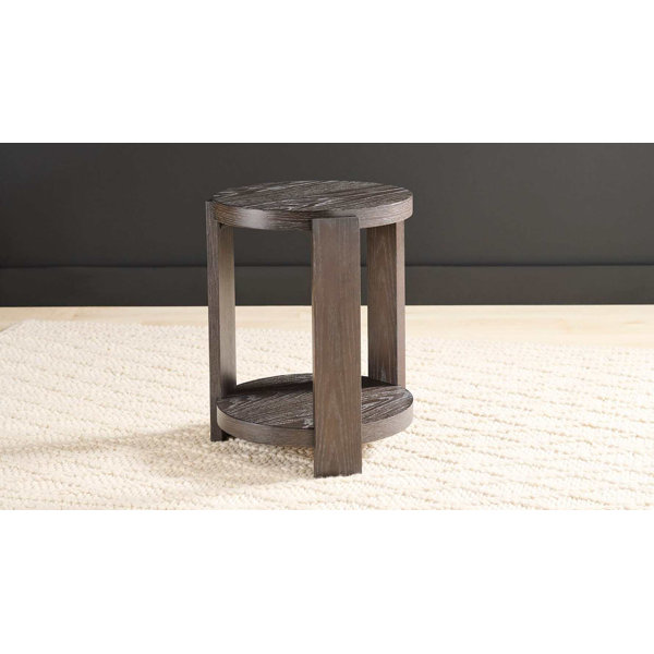 Rabbet McCollum Solid Wood Three Leg End Table with Storage | Wayfair