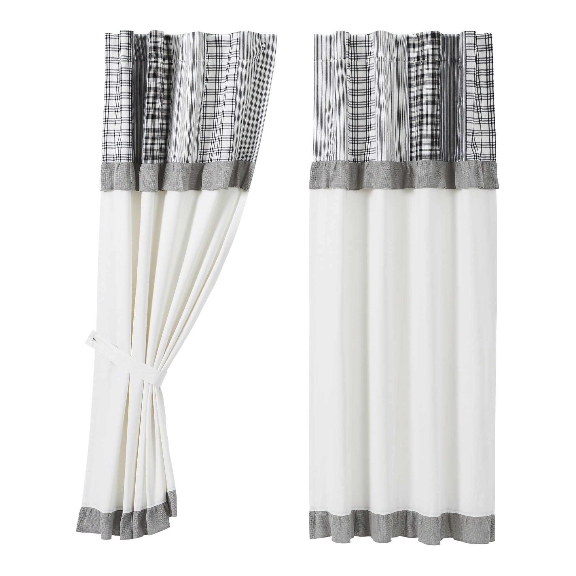 VHC Brands 100% Cotton Room Darkening Rod Pocket Single Curtain Panel ...