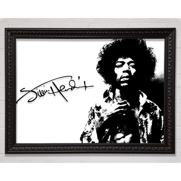 Bright Star Jimi Hendrix Signature - Single Picture Frame Print ...