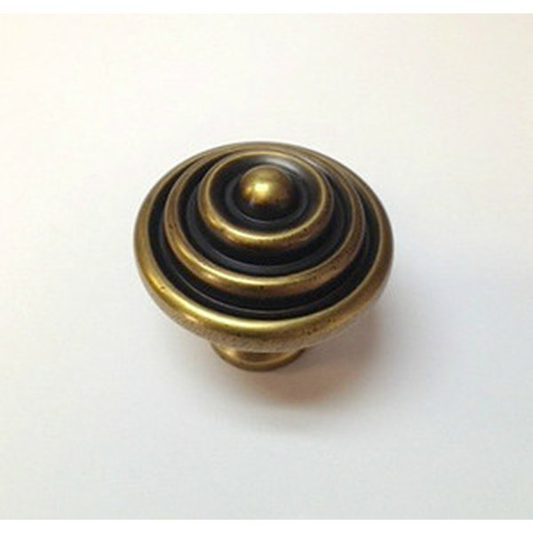 D. Lawless Hardware (5 Pack) 1-1/2 inch Domed Ring Knob Tumbled Antique ...