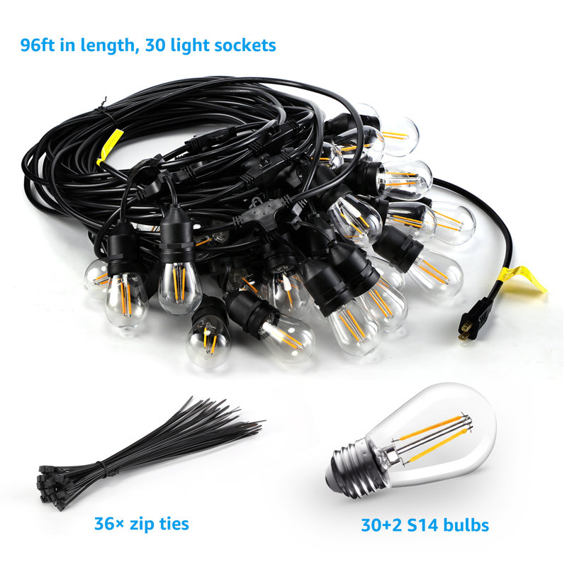 17 Stories Detwan 30 - Bulb 1152'' Plug-in String Light | Wayfair