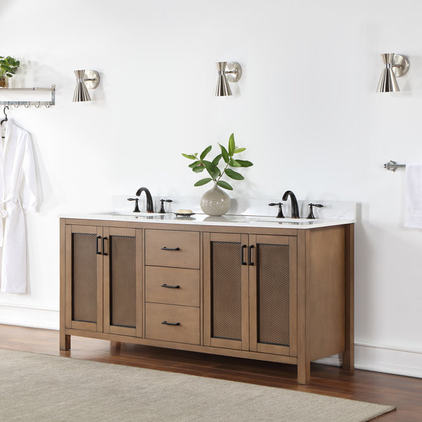 Red Barrel Studio® Ensemble de meuble-lavabo double 72 po avec comptoir ...