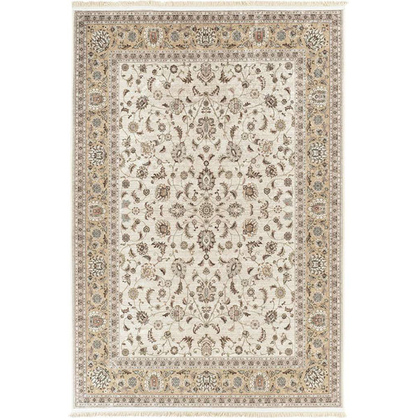 Charlton Home® Alfa Rich Cremilde Ultra-Thin Oriental Beige Cream ...