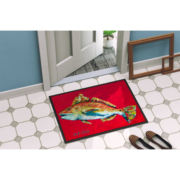 Caroline's Treasures Fish Woo Hoo Non-Slip Indoor Door Mat - Wayfair Canada