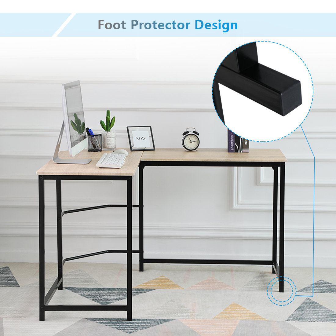 17 Stories Abygayle L-Shape Writing Desks | Wayfair.co.uk