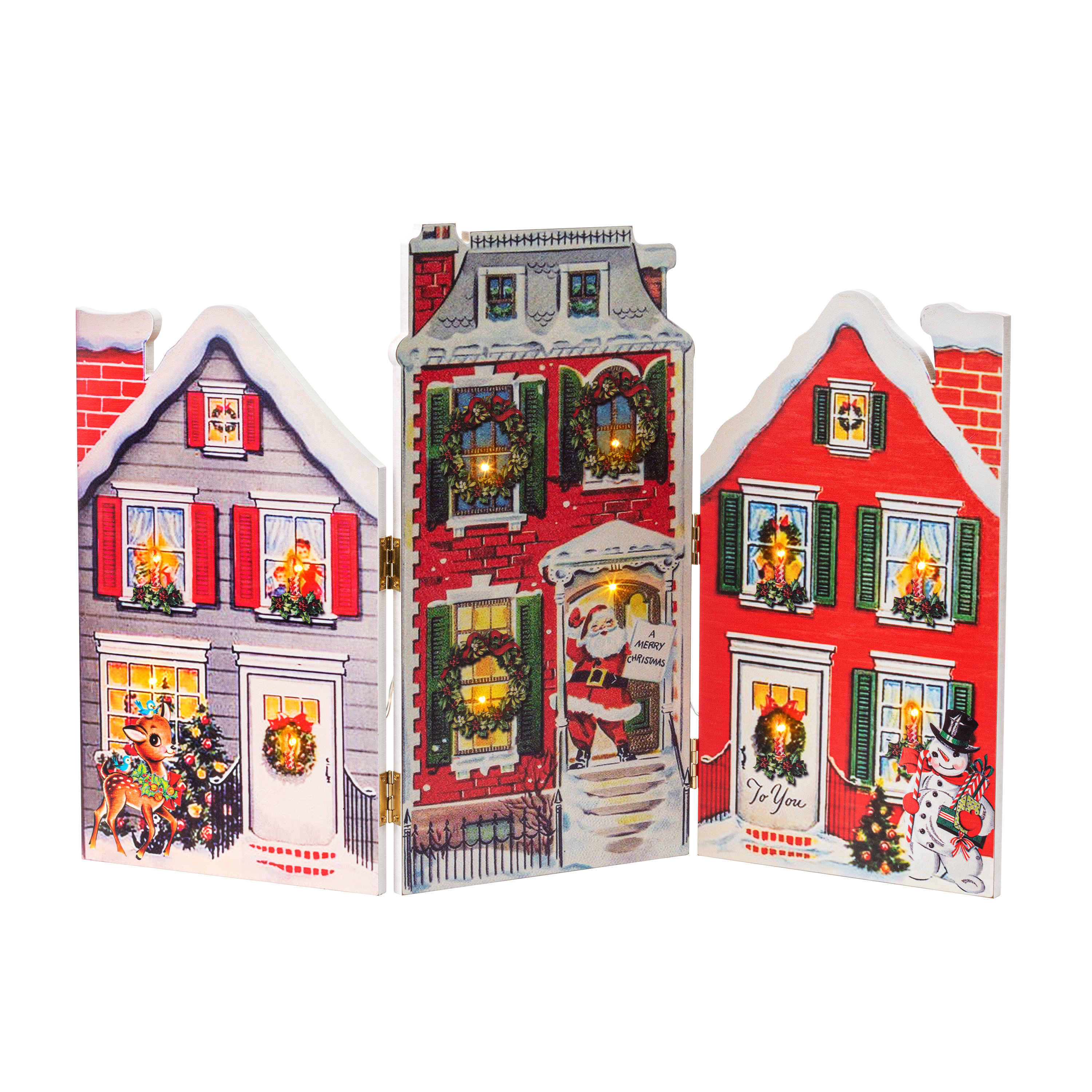 Mr. Christmas Nostalgic 15" Illuminated Folding Scene - Village | Wayfair