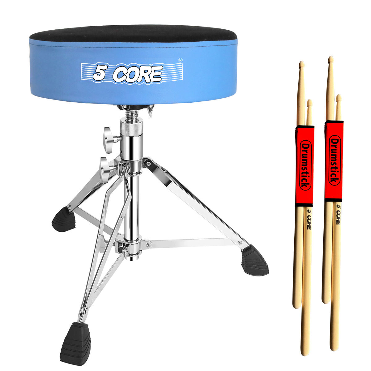 Wrought Studio™ 5 Core Drum Throne Padded Guitar Stool Swivel ...