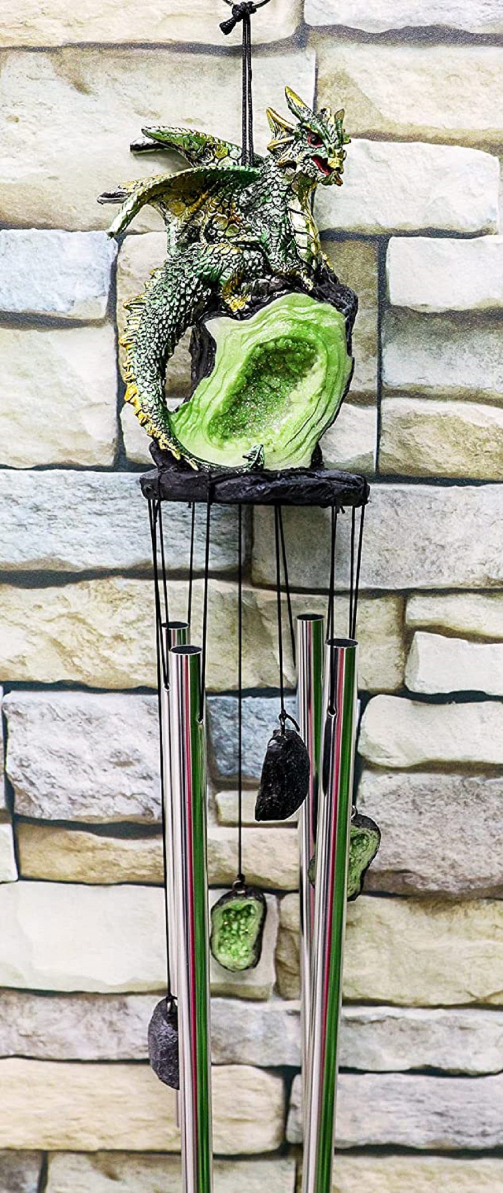 Trinx Capell Geode Rock Wind Chime | Wayfair