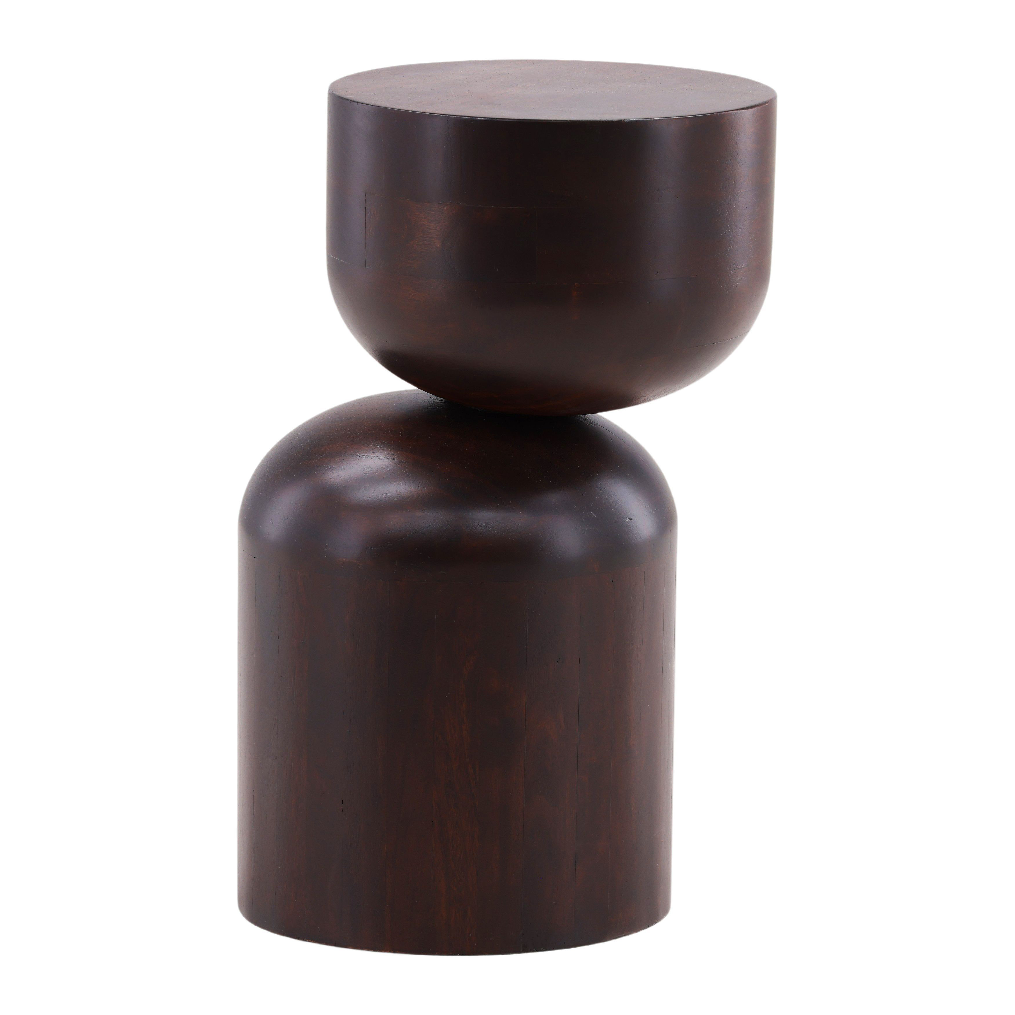 Hokku Designs Costello Mango Wood End Table, Dark Brown | Wayfair