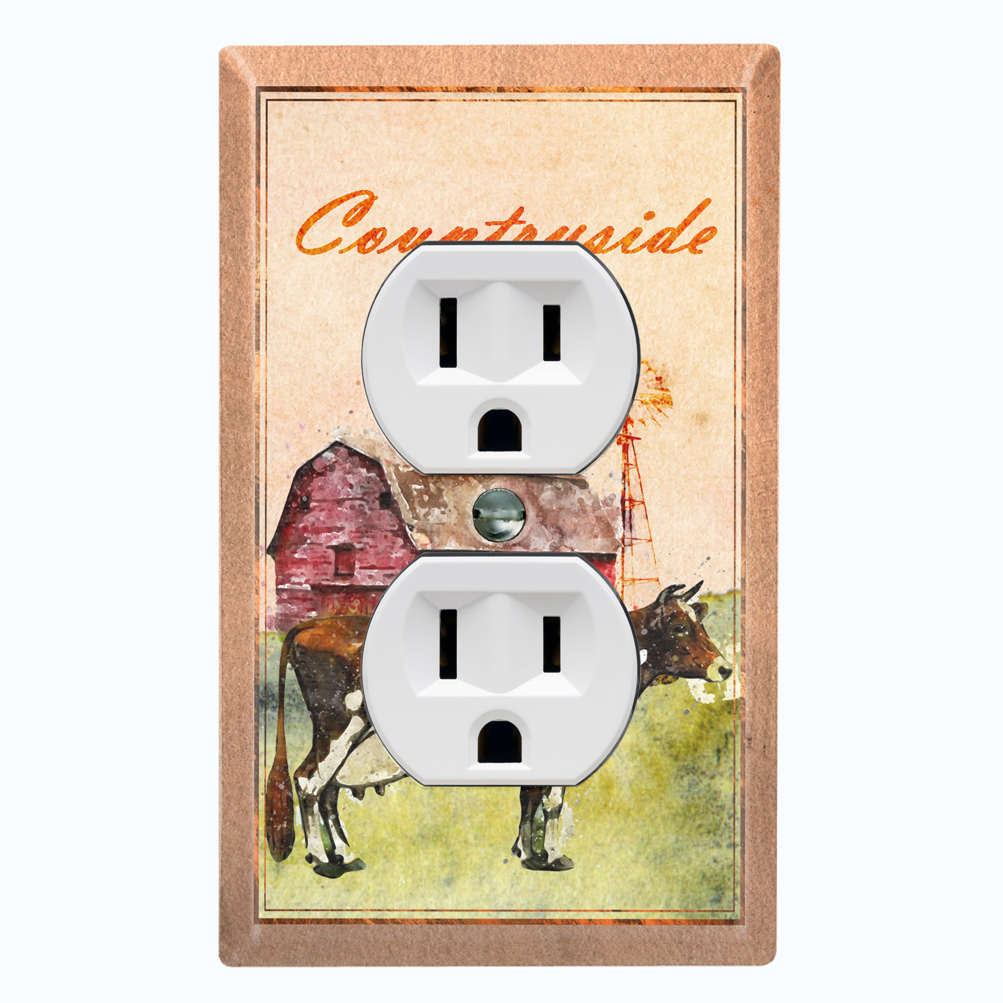 WorldAcc Metal Light Switch Plate Outlet Cover (Animal Farm Country ...