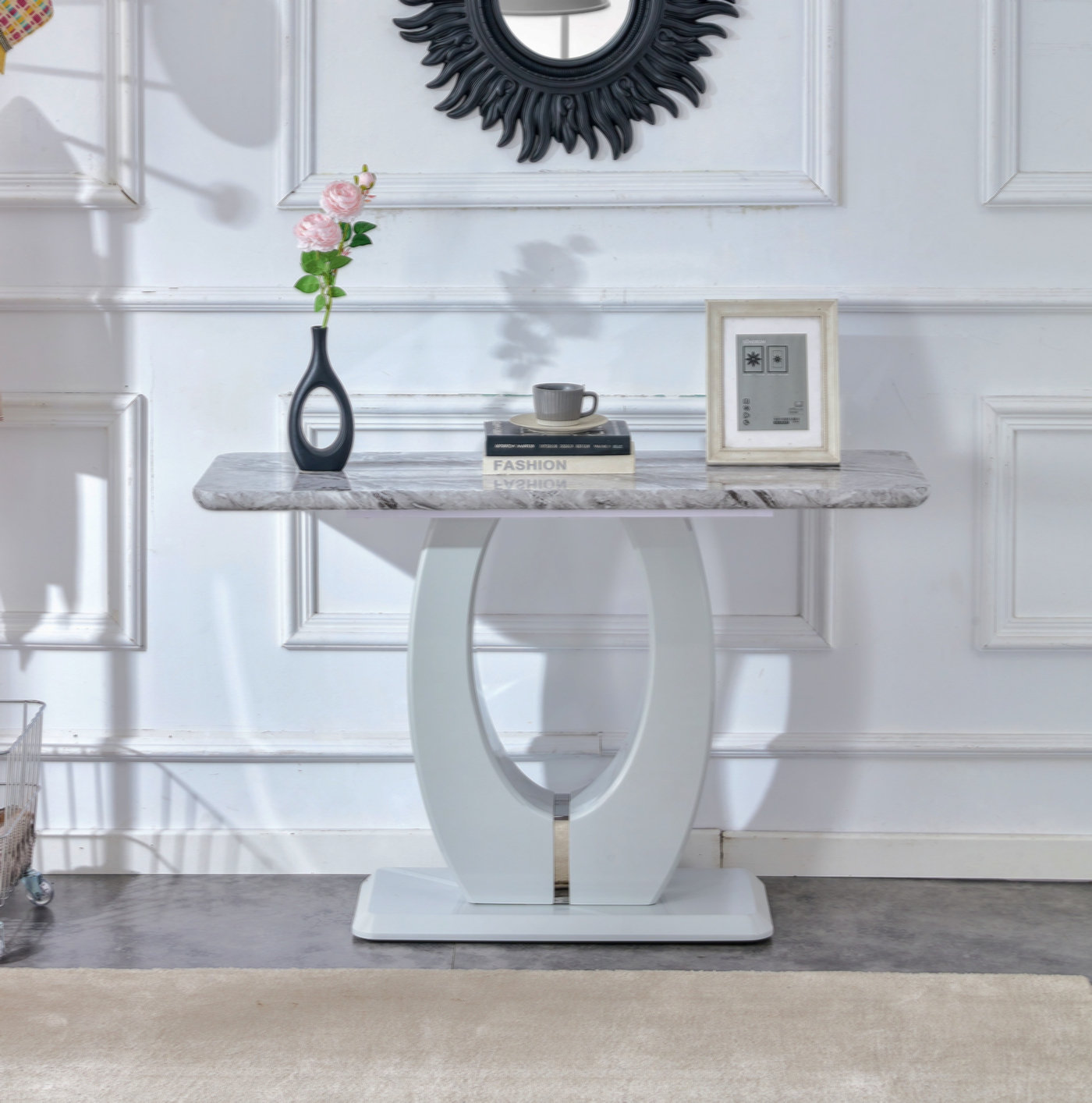 Latitude Run® Modern Minimalist MDF Material Rectangular Counter Bar ...