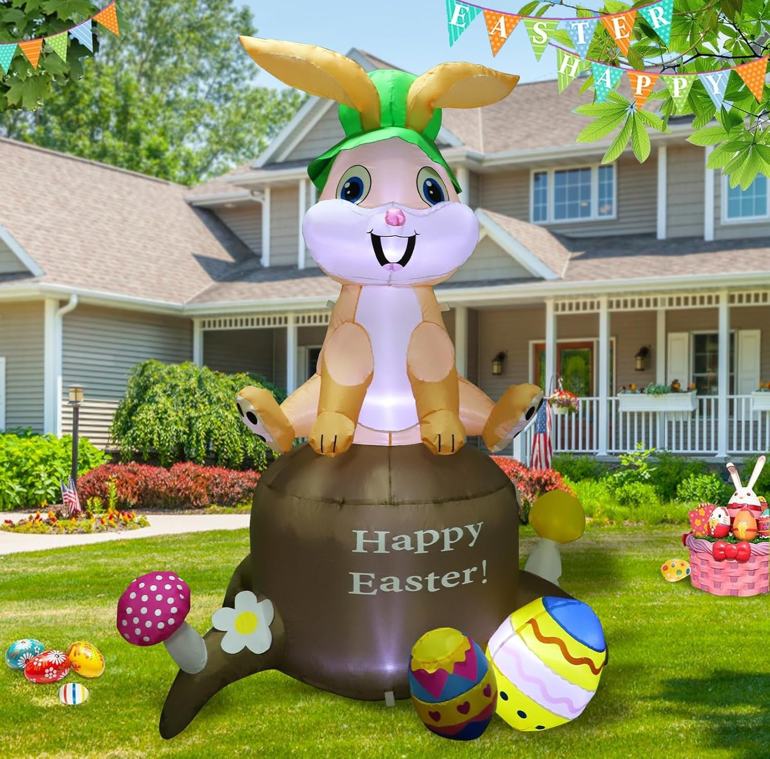 The Holiday Aisle® Easter Inflatable Decoration With LED Lights,6FT ...