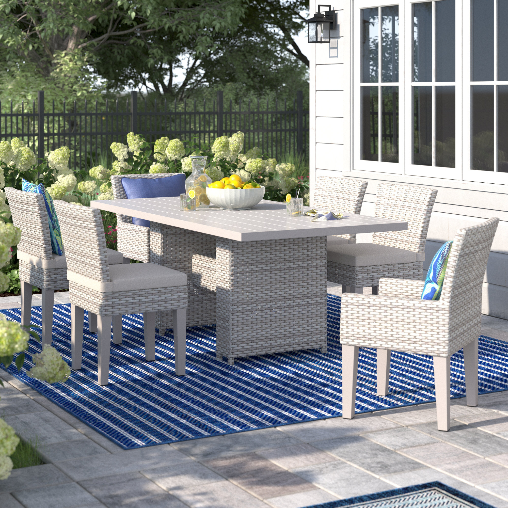 Beachcrest Home Gerrald 7 Piece Dining Set with Cushions - Wayfair Canada