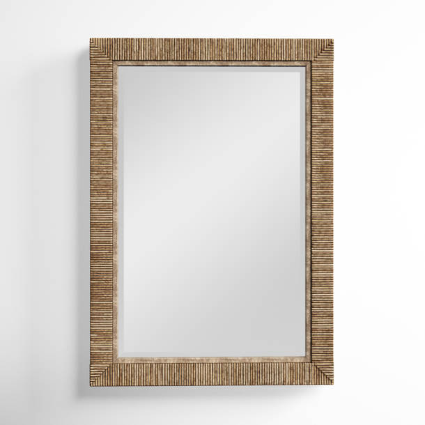 Joss & Main Adrianne Rectangle Rattan Wall Mirror & Reviews | Wayfair