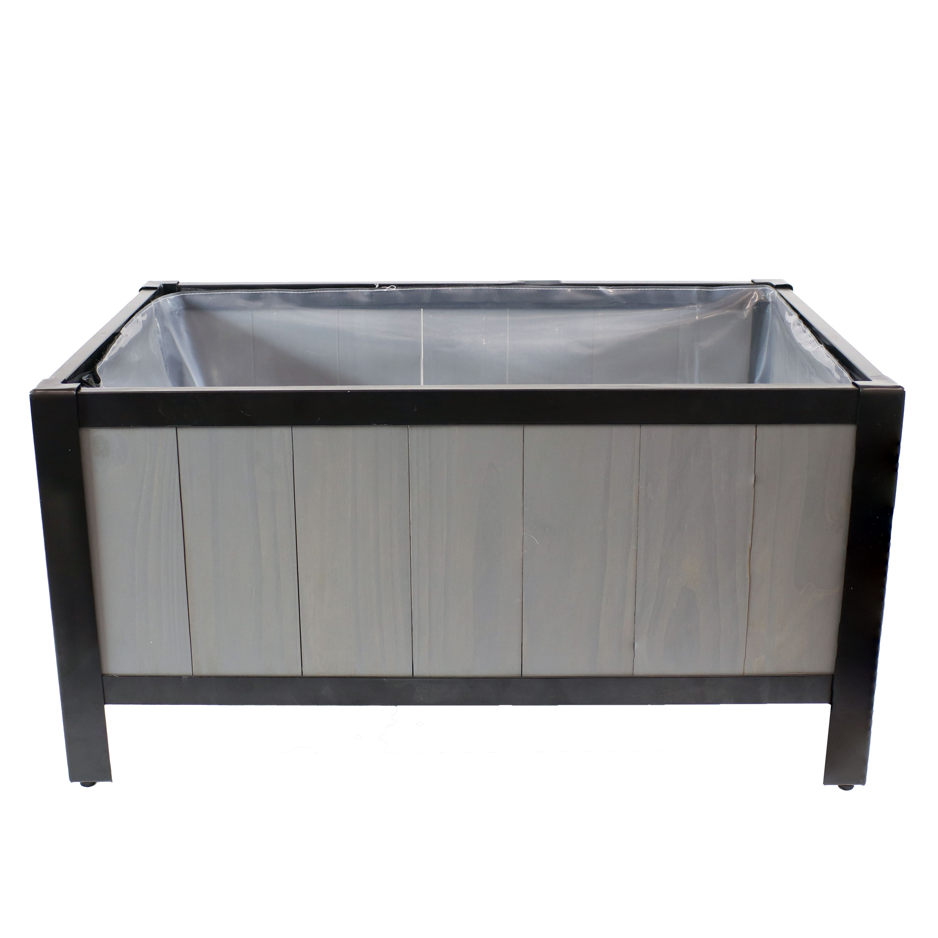 Arlmont & Co. Acacia Wood Steel Framed Planter Box with Removable ...