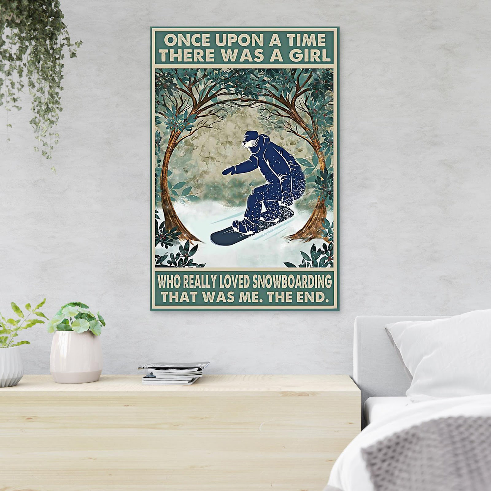 Trinx Girl Snowboarding Once Upon A Time 1 Piece Rectangle Graphic