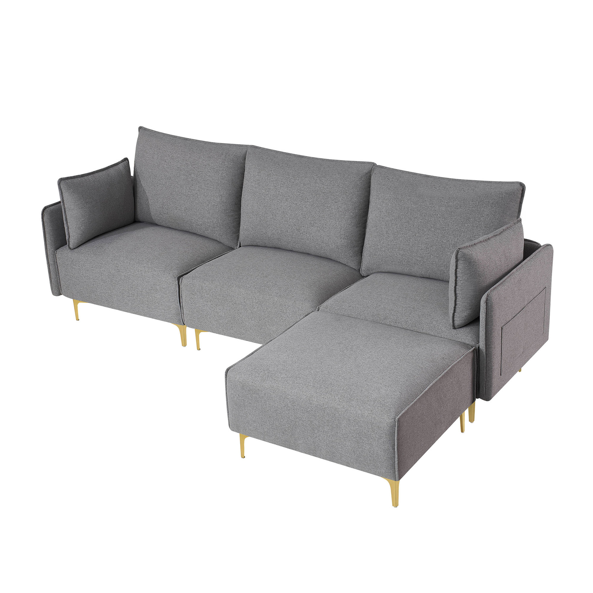 Everly Quinn 108.6" Wide Reversible Sofa and Chaise | Wayfair