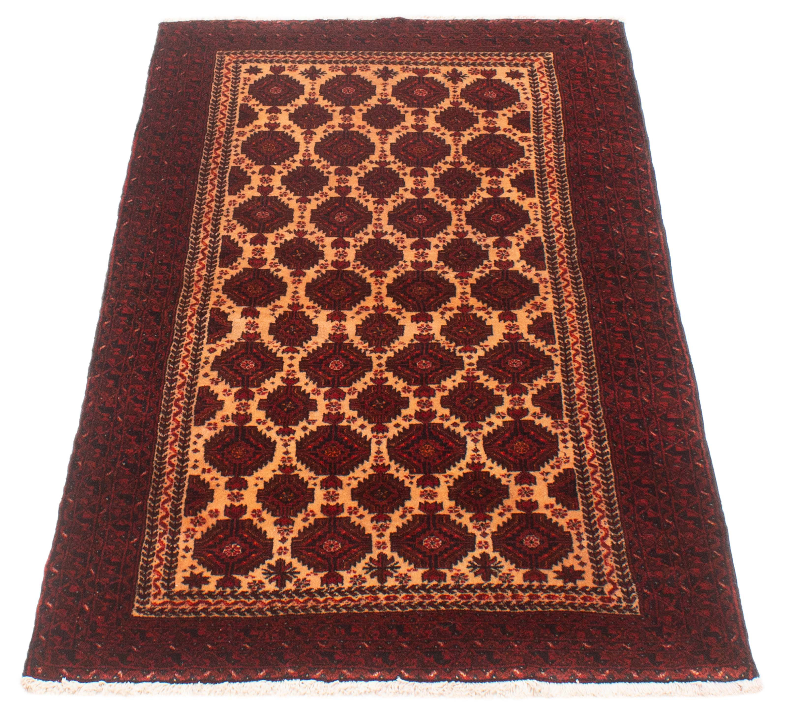 ECARPETGALLERY One-of-a-Kind 3'3" x 6'2" 1990s Area Rug in Ivory/Red ...