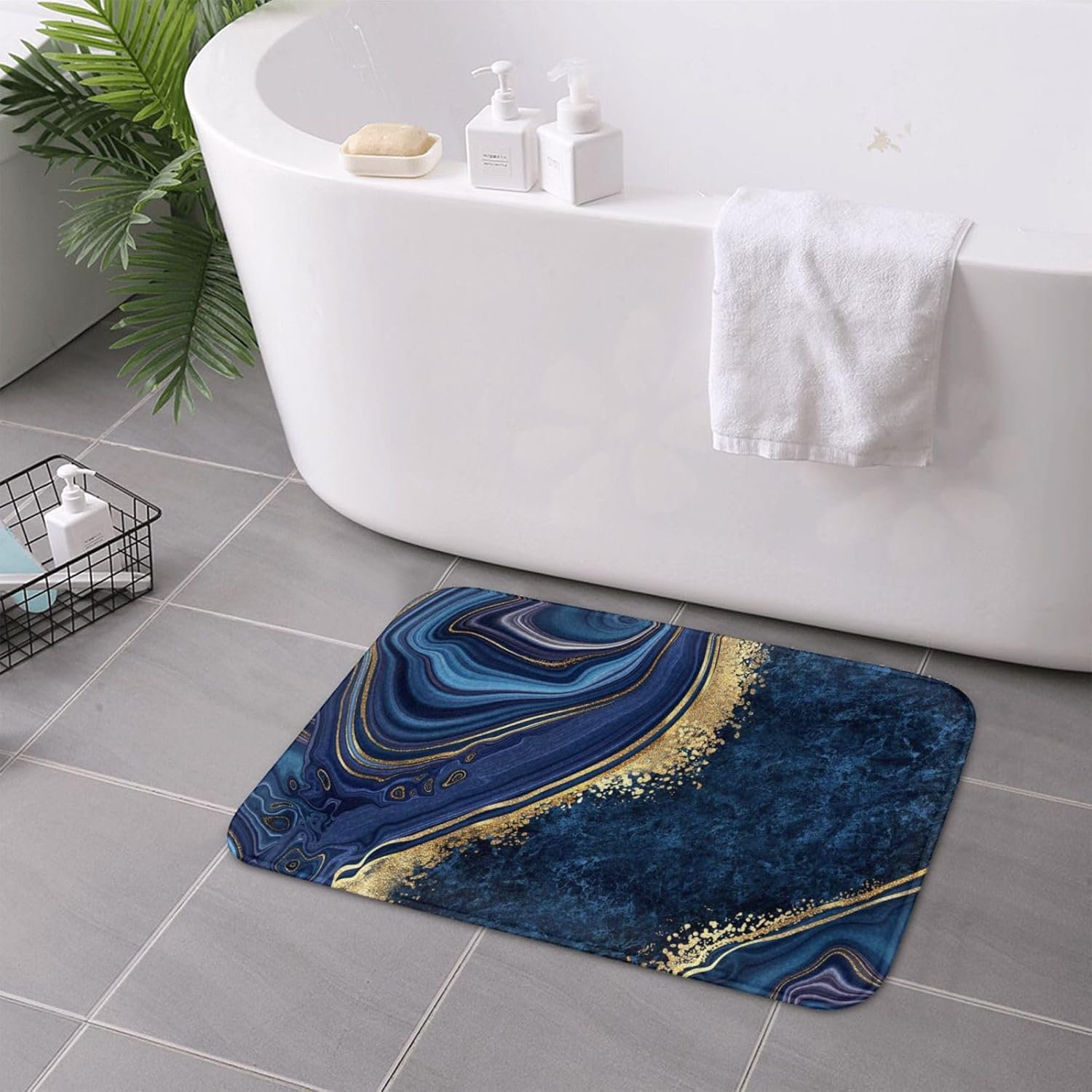 Dakota Fields Thin Bath Mat Doormat Floor Mat Absorbent Quick Dry Non ...