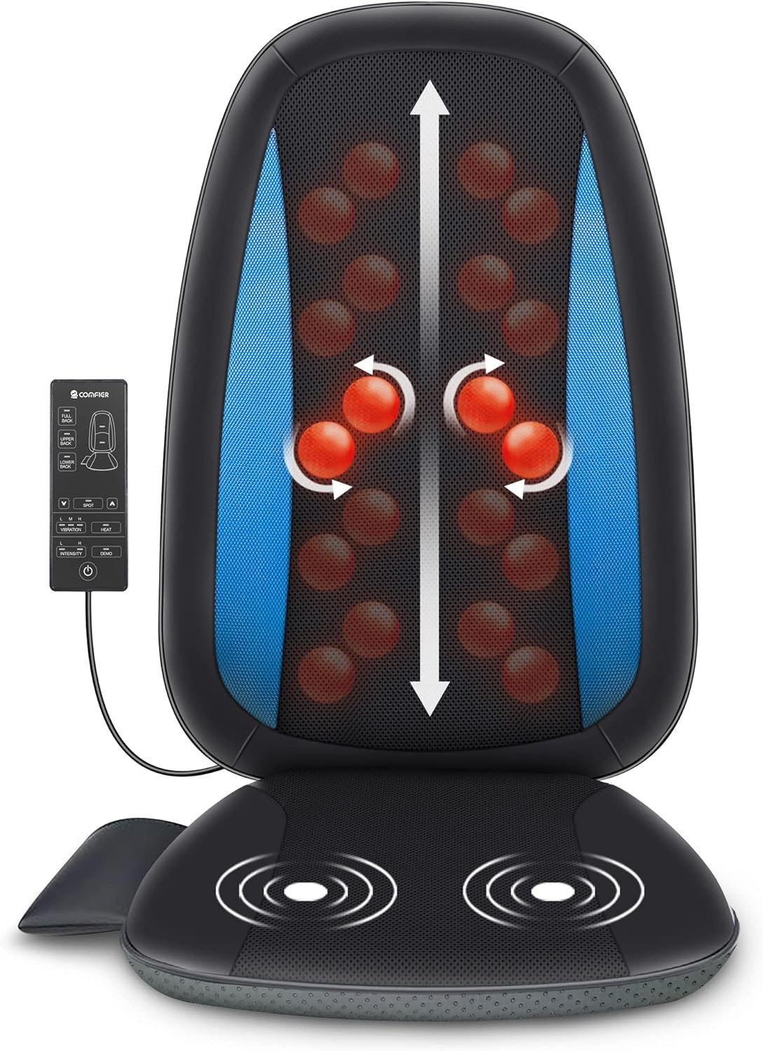 COMFIER Shiatsu Back Massager with Heat Deep Tissue Kneading Massage ...