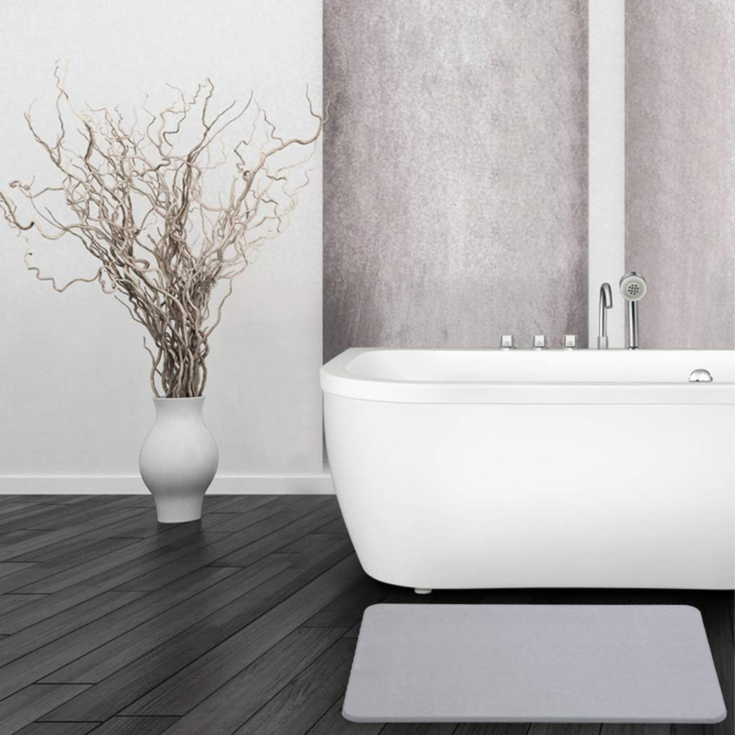 Hokku Designs Stone Bath Mat Diatomaceous Earth Bath Mat Diatomite ...