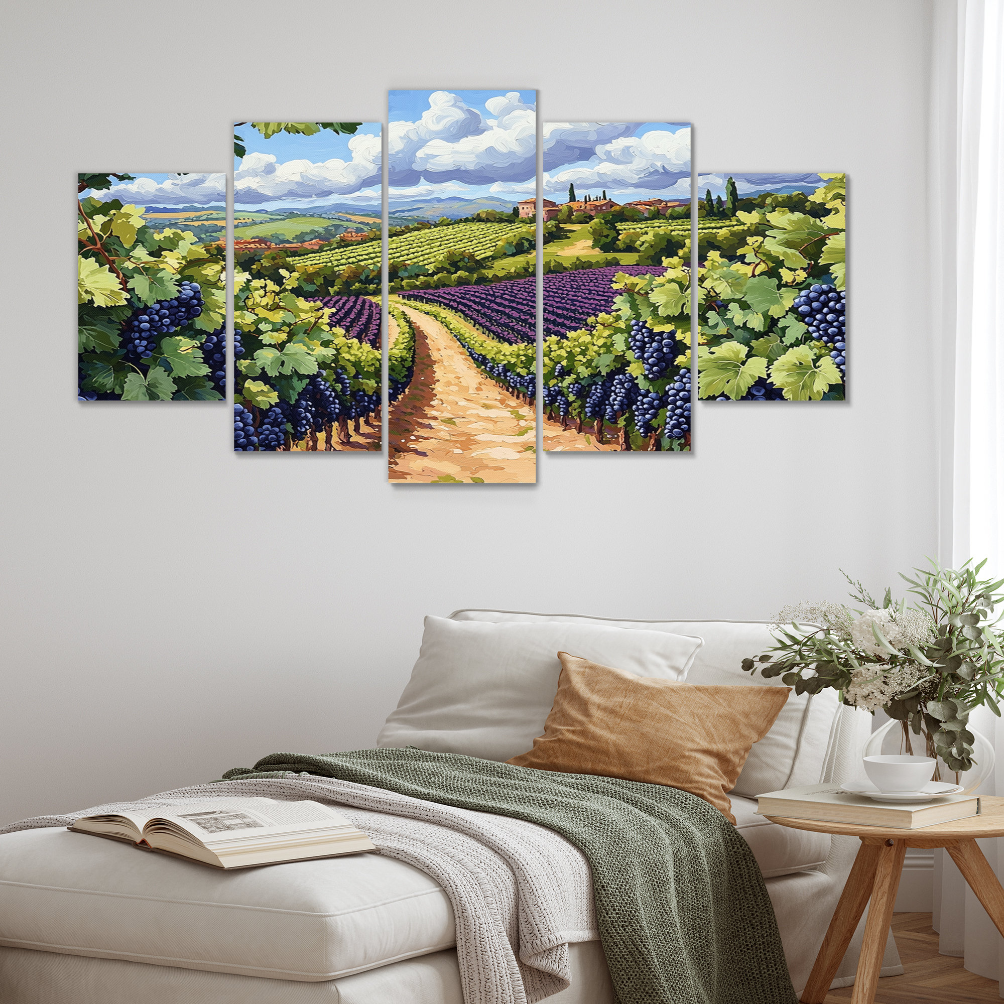 Red Barrel Studio® Vineyard In California Summer I - Vineyard Wall Art ...