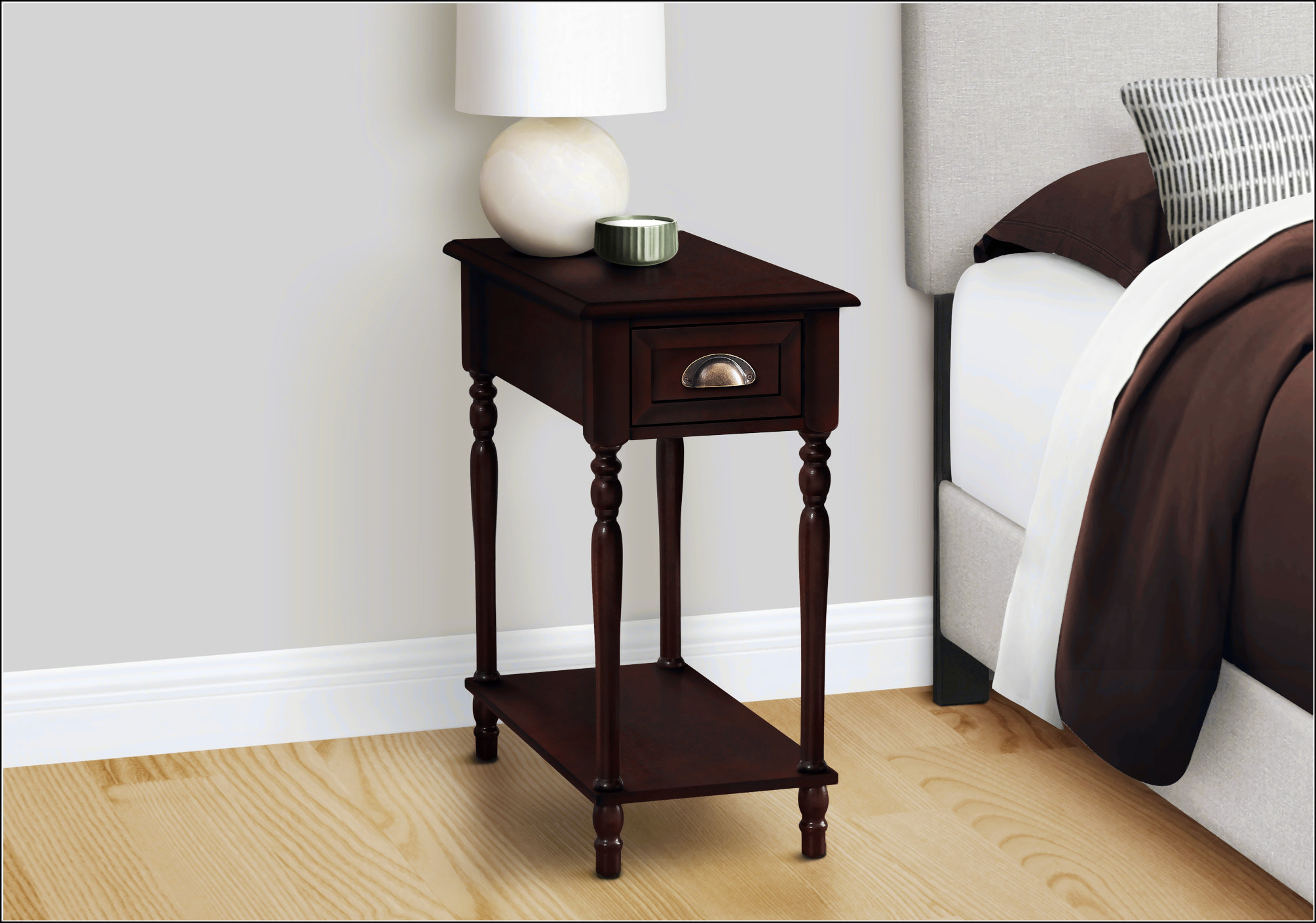 Charlton Home® 24 Inch High Accent Table With Storage Drawer | Wayfair