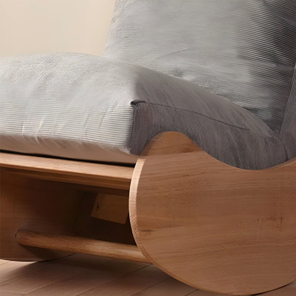 SUPROT Family Balcony Single Lazy Rocking Chair Solid Wood Rocking ...