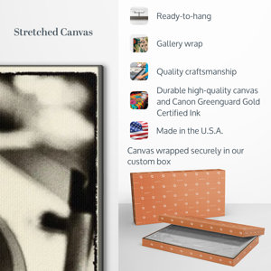 Hokku Designs Record Player Border On Canvas Print | Wayfair