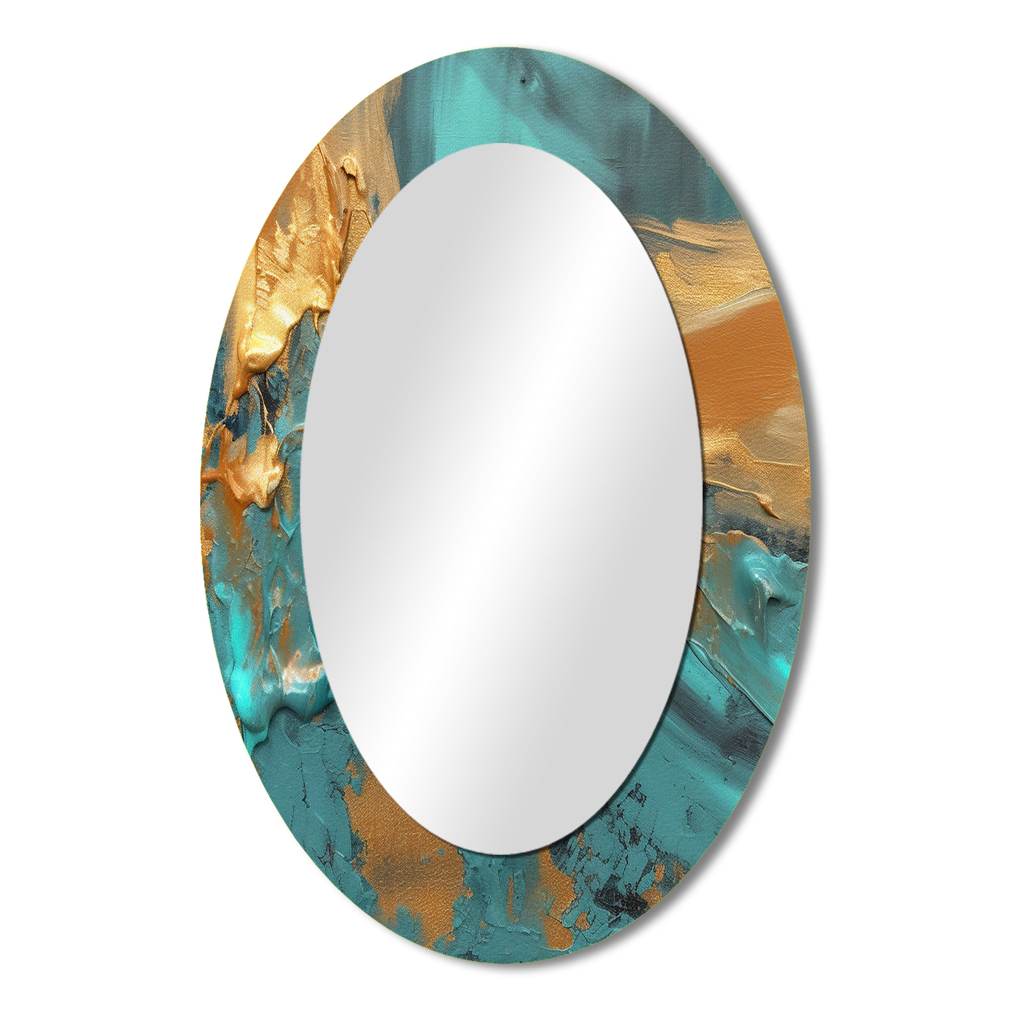 Dakota Fields Golden Sunshine Wild Turquoise River Abstract II - Large ...