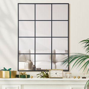 Ebern Designs Rectangular Windowpane Wall Mirrors "& Reviews" | Wayfair