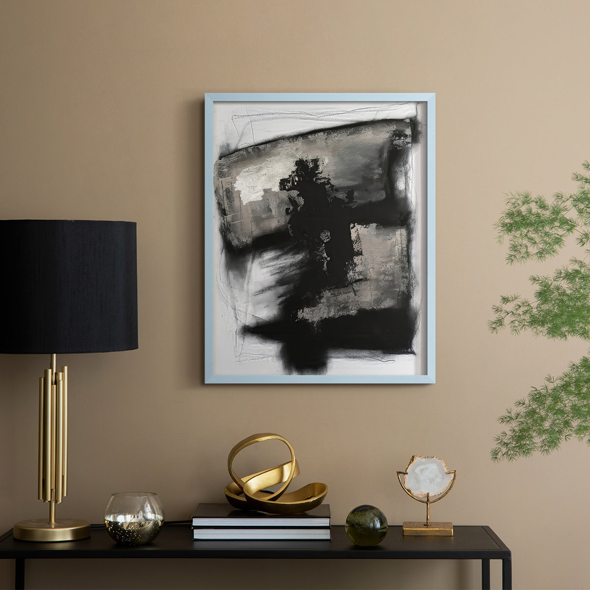 Brayden Studio® Shadow Resistance IV Framed Print - Solid Wood | Wayfair