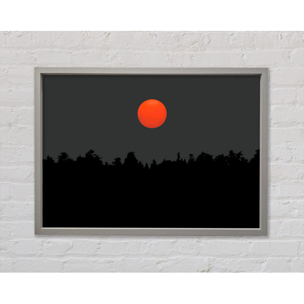 Union Rustic The Red Sun Over The Grey Treeline - Single Picture Frame ...