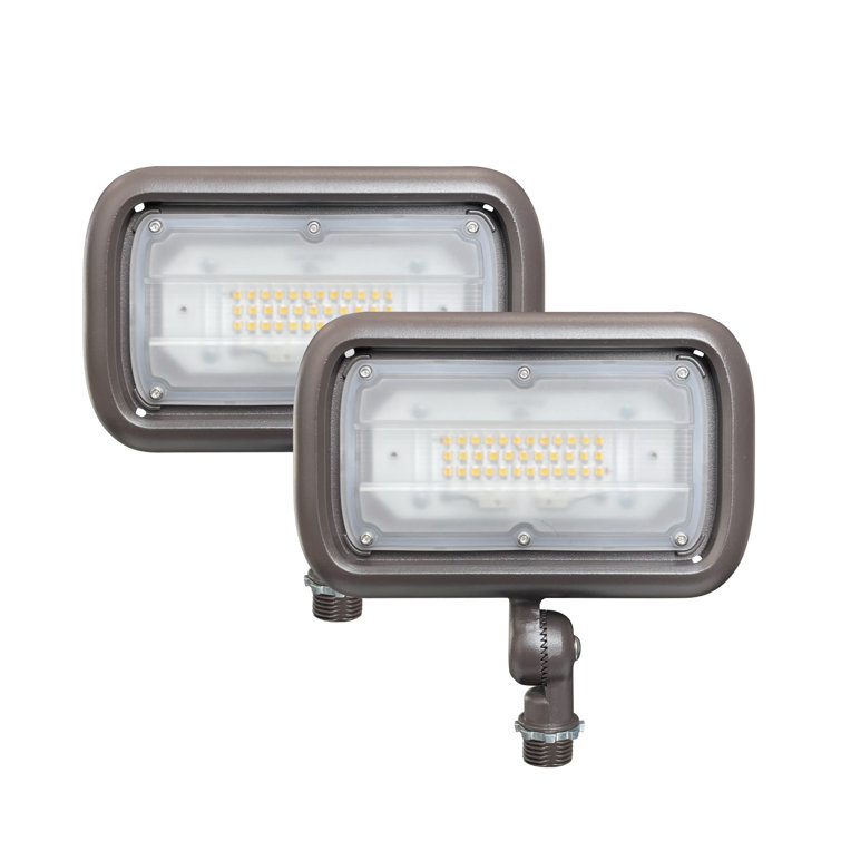 GKOplus Steel Integrated LED Metal Flood Light Pack | Wayfair