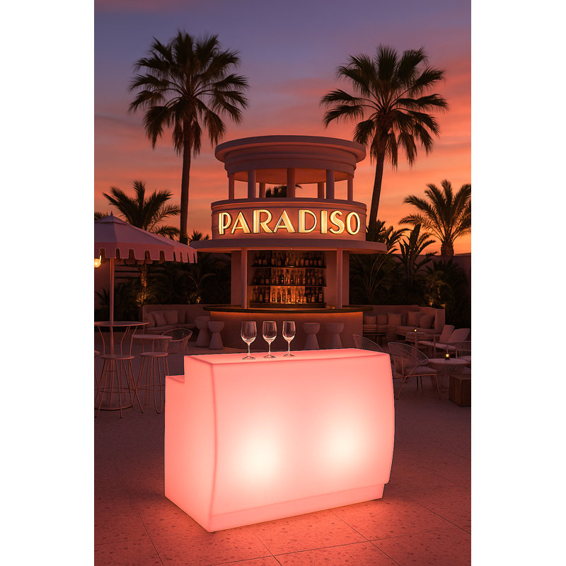 Latitude Run® Kandyce 48" Illuminated Outdoor Bar Counter | Wayfair