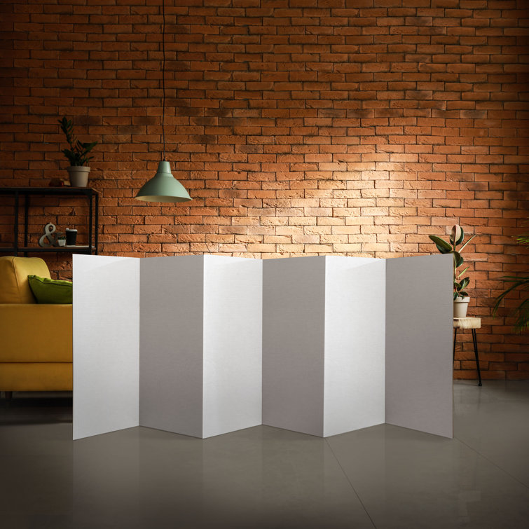 Rebrilliant Jazya 3 Ft. Short Temporary Cardboard Folding Screen ...