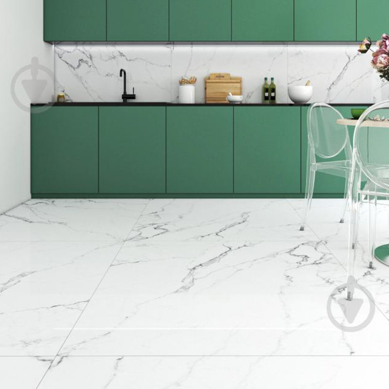 Qube Tiles Statuarietto 36" x 36" Marble Statuario Look Spanish Tile ...
