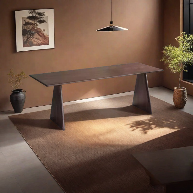 Hokku Designs Solid Wood Dining Table Water-Based Paint Smooth R | Wayfair