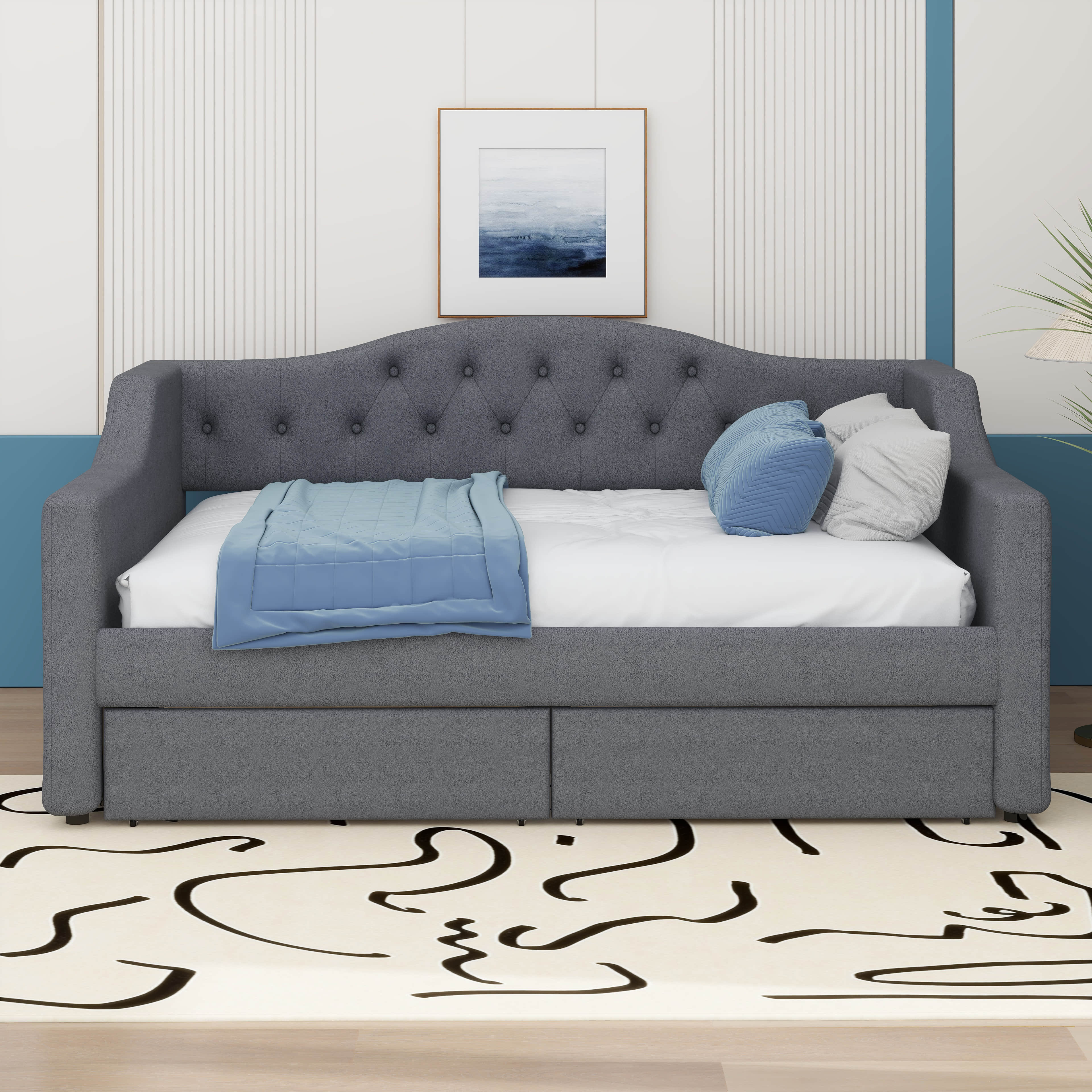 Lark Manor™ Twin XL Size Elegant Upholstered Daybed For Cozy Spaces ...