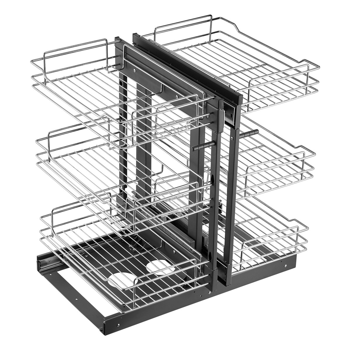 Mint Pantry® 3 Tier 6 Shelf Blind Corner Pull Out Organizer Chrome ...