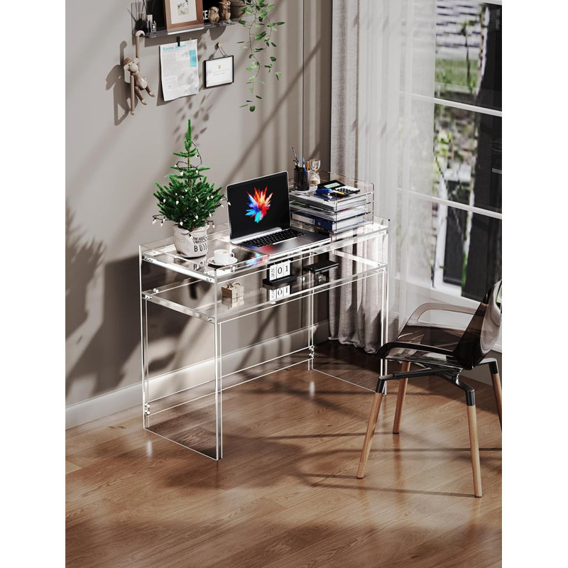 Ivy Bronx Kishen 39.4'' W Rectangle Writing Desk & Reviews | Wayfair