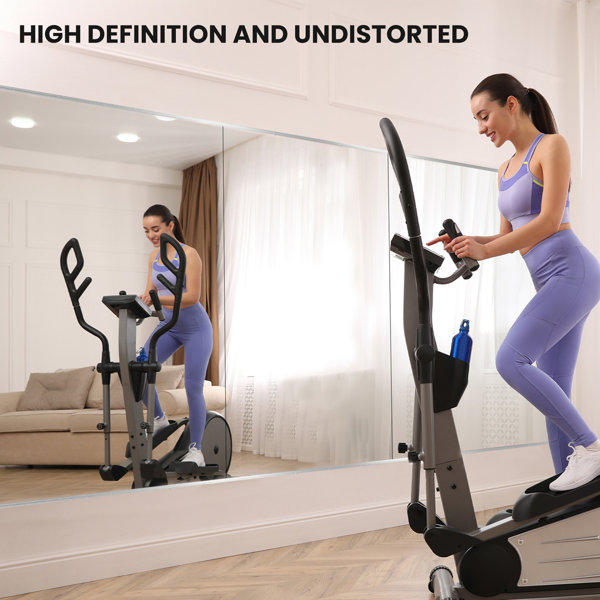 Ebern Designs 2 PCS Rectangle Frameless Wall-Mounted Gym Mirror Dance ...