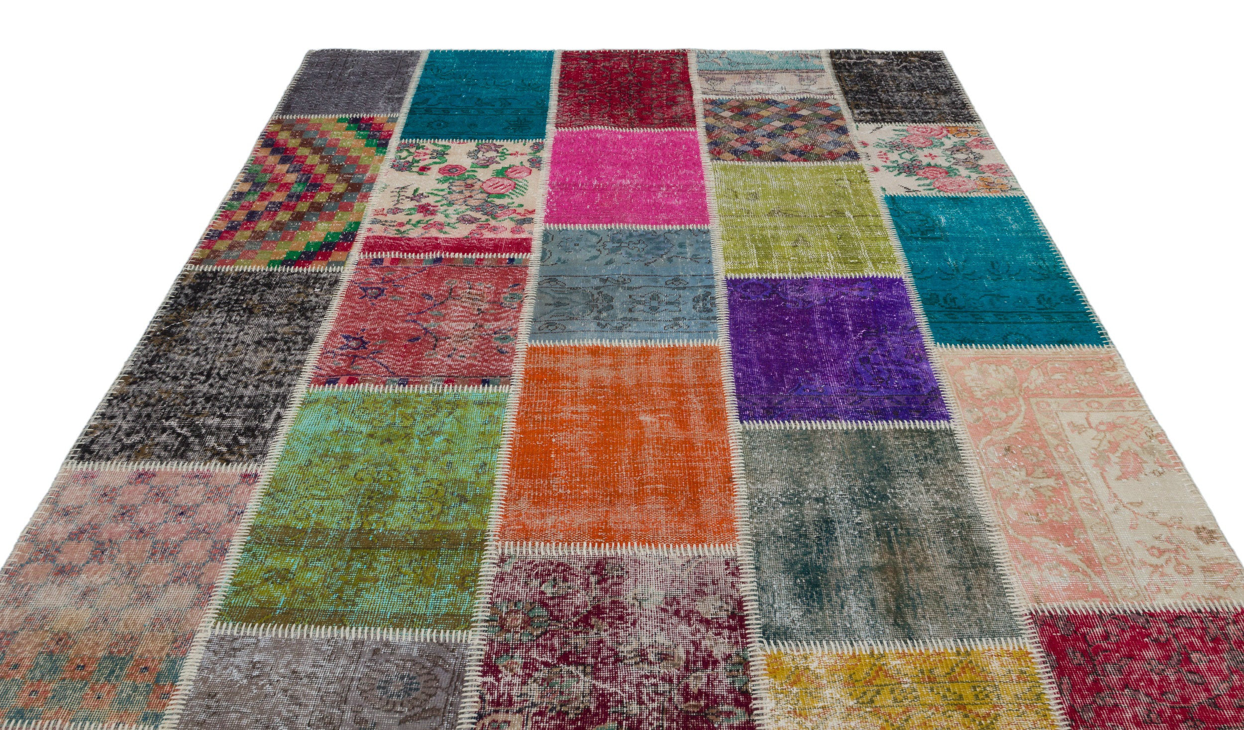 Lofy Rectangle Patchwork Unique Rectangle 6'8" X 9'11" Area Rug | Wayfair